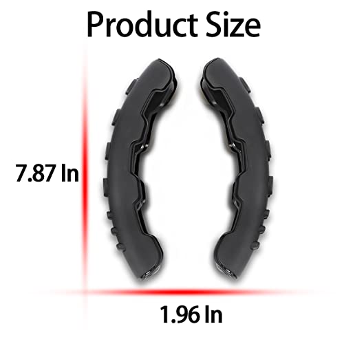 Moioee Carbon Fiber Anti-Slip Steering Wheel Grips Booster Cover Trim, Car Steering Handle Protector Assist Ferrule, Auto Interior Accessories Universal for Women Men, Suitable for Most Models