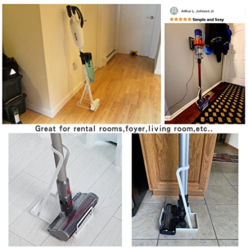 STAIC Vacuum Stand for Dyson V6 V7 V8 V10 V11 Stick Cleaner Steel Holder for Handheld Electric Broom Organization Storage Ideal Gift -White