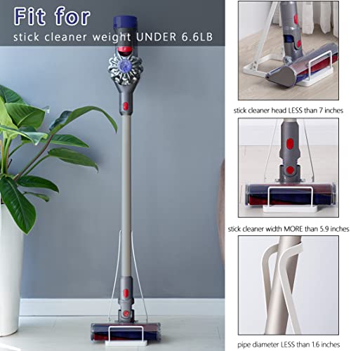 STAIC Vacuum Stand for Dyson V6 V7 V8 V10 V11 Stick Cleaner Steel Holder for Handheld Electric Broom Organization Storage Ideal Gift -White