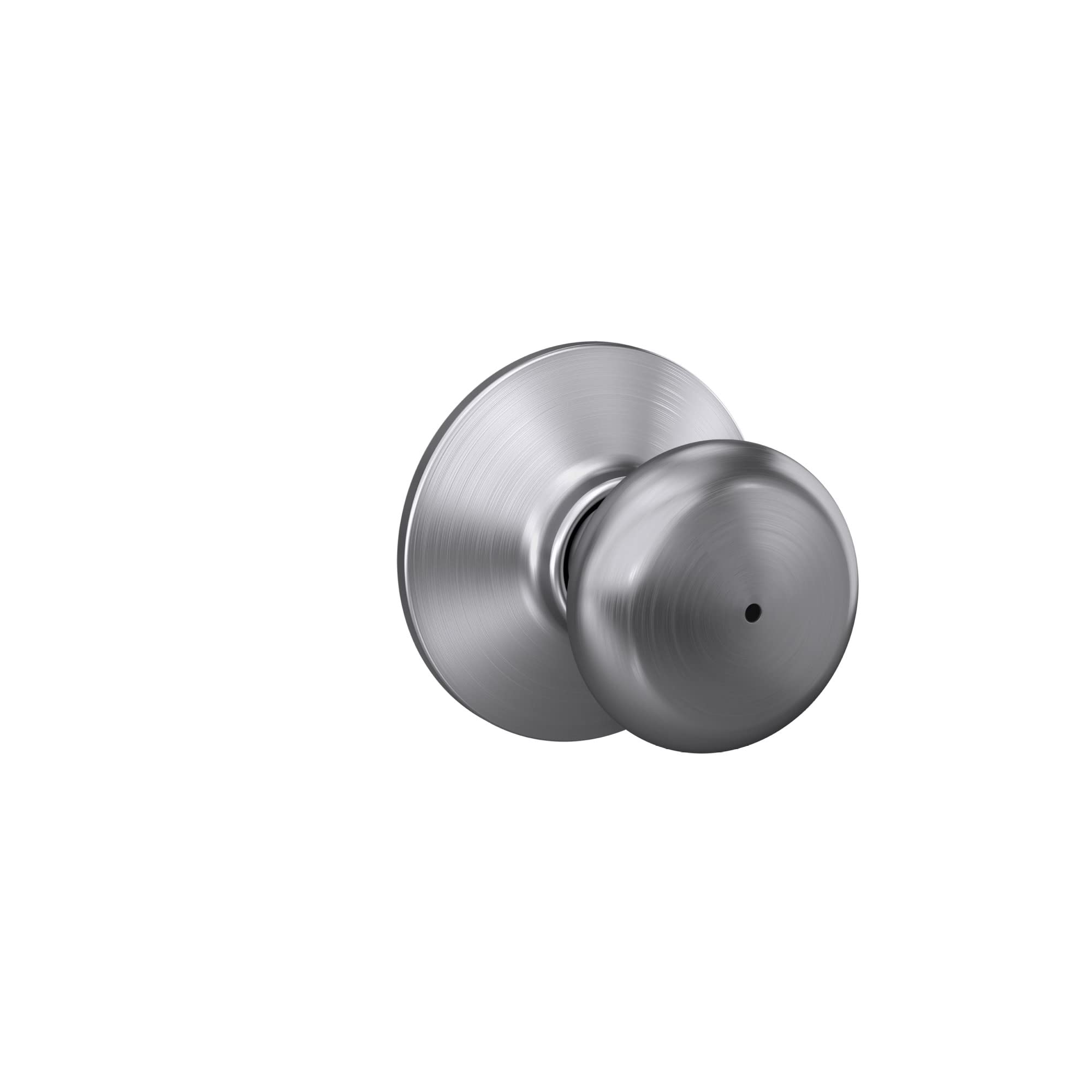 Schlage F40 PLY 626 Plymouth Door Knob, Bed & Bath Privacy Lock, Satin Chrome
