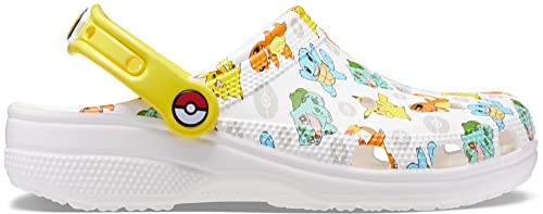 Crocs Unisex Classic Pikachu Clogs, Pokemon Shoes, White/Multi, Numeric_5 US Men
