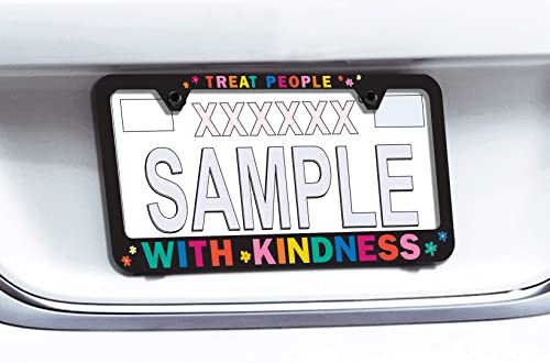 Treat People with Kindness Plastic License Plate Frame