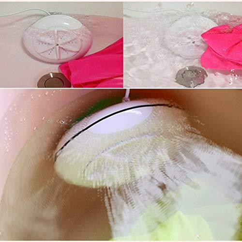 YoBuyBuy Turbo Washing Machine Portable Travel Washer Air Bubble and Rotating Mini Washing Machine,White