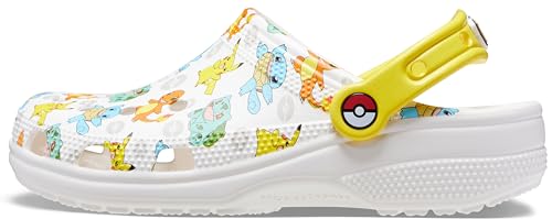 Crocs Unisex Classic Pikachu Clogs, Pokemon Shoes, White/Multi, Numeric_5 US Men
