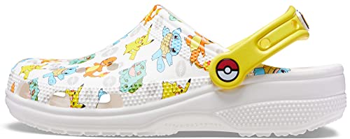 Crocs Unisex Classic Pikachu Clogs, Pokemon Shoes, White/Multi, Numeric_5 US Men