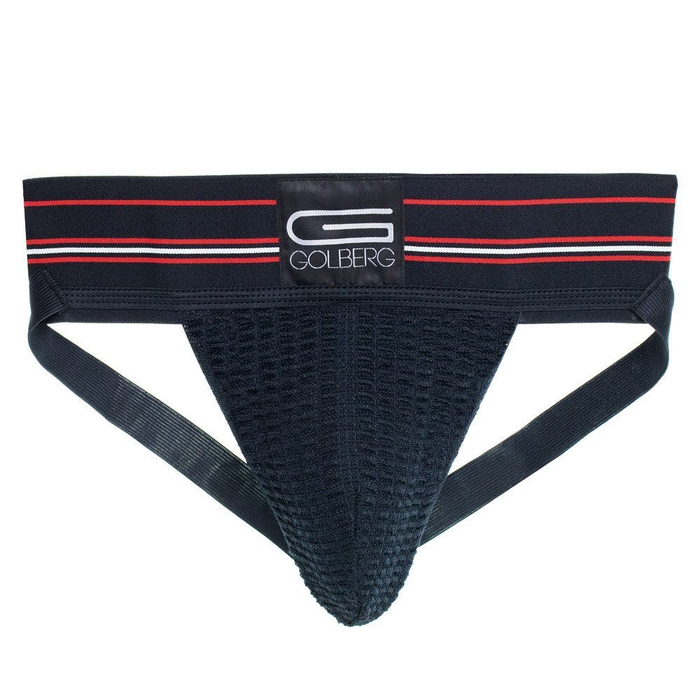 GOLBERG G Athletic Supporter - Naturally Contoured Waistband - (Pitch Black, Small / 28-32 Waist)