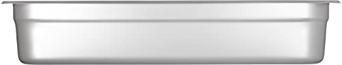 Carlisle FoodService Products CFS 60700HL4 DuraPan Light Gauge Stainless Steel Long Half-Size Food Shotgun Pan, 4" Deep (Pack of 6)