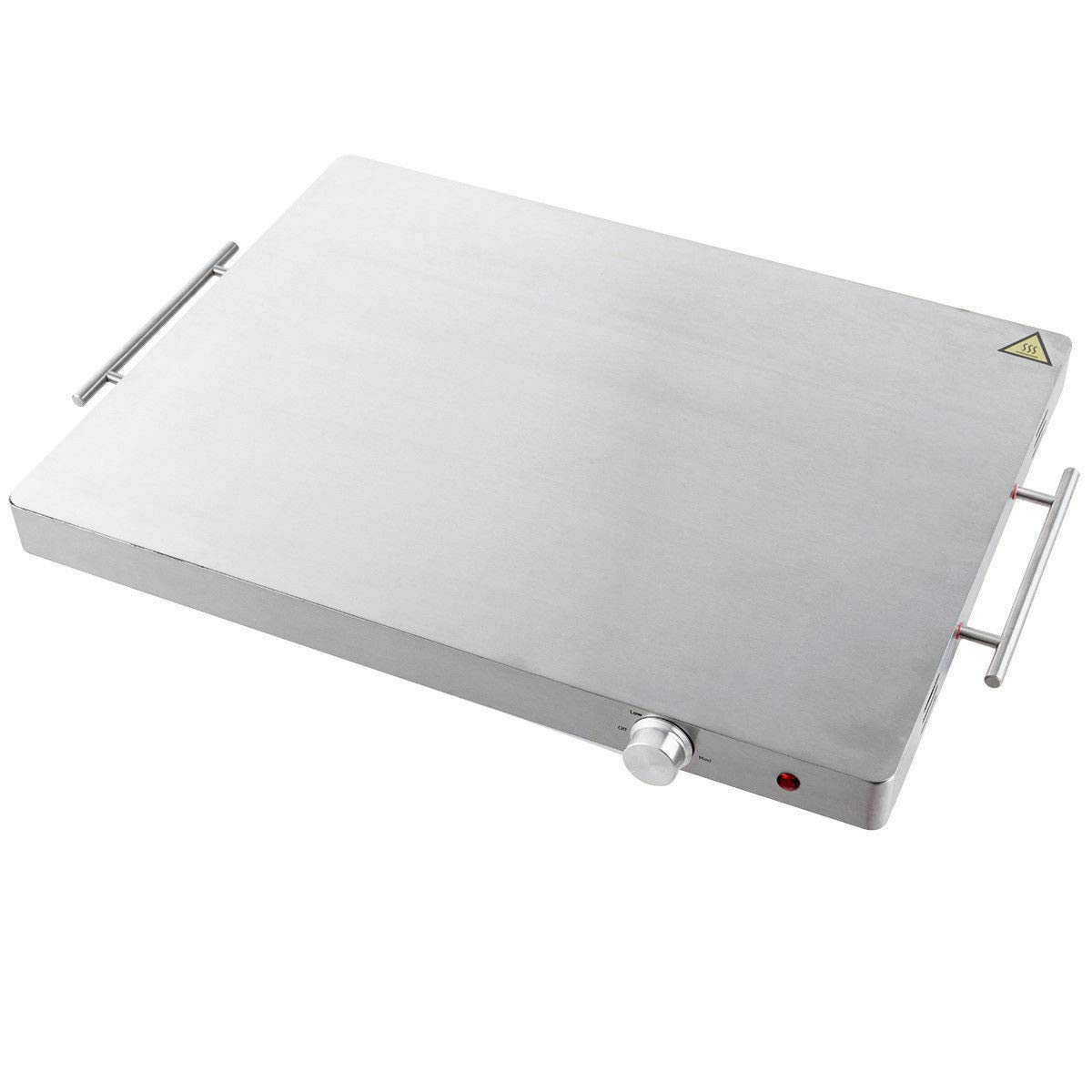 Adumly Electric Warming Tray Food Dish Warmer Stainless Steel Hot Plate Buffet Tabletop