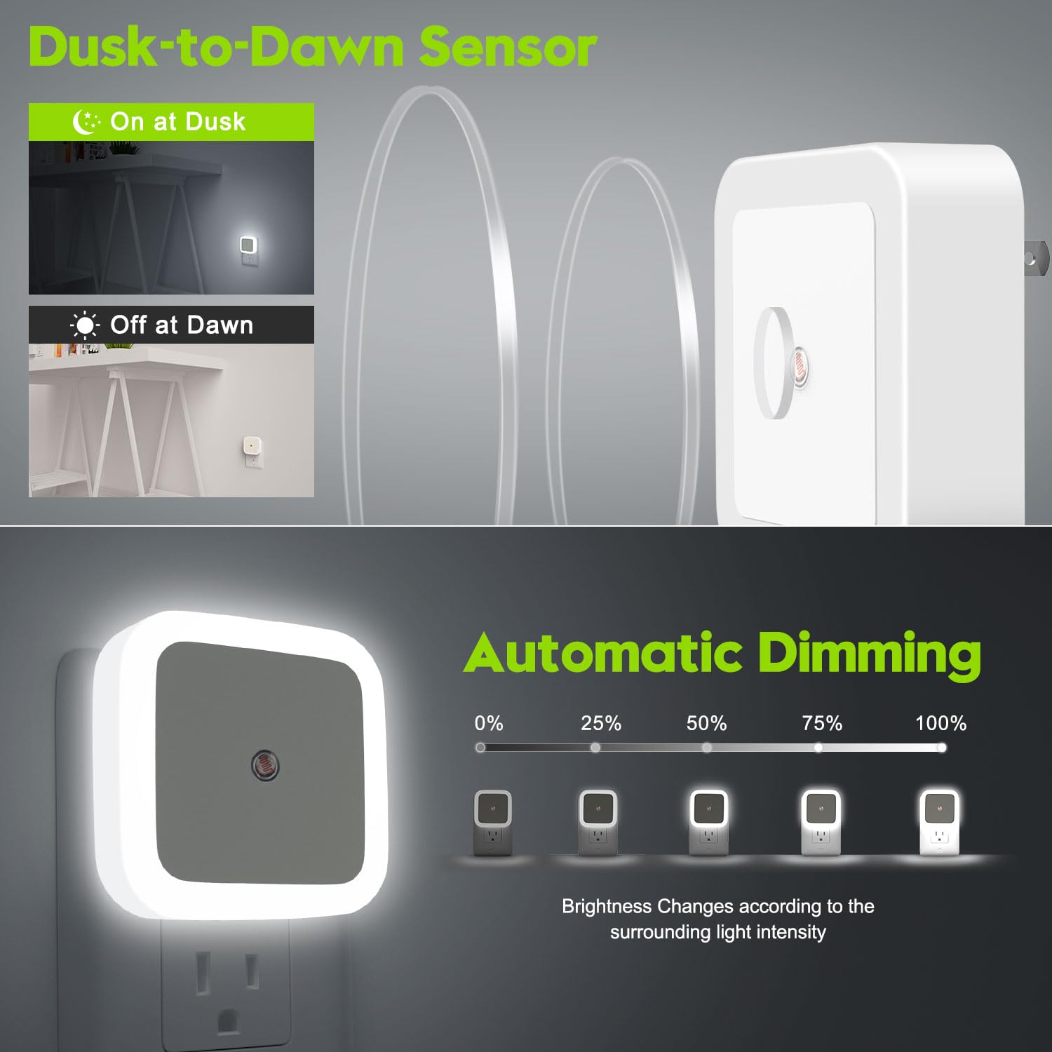 Sujeet Night Light, Night Lights Plug into Wall [4 Pack], Nightlight Led Night Light for Adults, Plug in Night Light for Adults Bedroom Cool White
