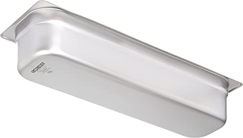 Carlisle FoodService Products CFS 60700HL4 DuraPan Light Gauge Stainless Steel Long Half-Size Food Shotgun Pan, 4" Deep (Pack of 6)