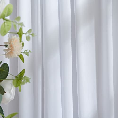 10x10 ft White Backdrop Curtains and 10x4 ft Gold Sequin Backdrop Curtains for Parties, Wrinkle Free Backdrop Drapes for Wedding Birthday Party Photography Background, 4 Panels