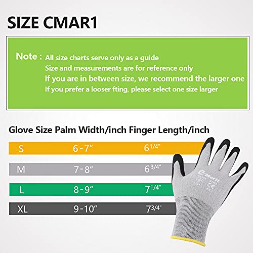 eMerit Bamboo Garden Gloves for Women, Nitrile Coated Working Glove for Gardening, Fishing, Clamming⌠(2, M)