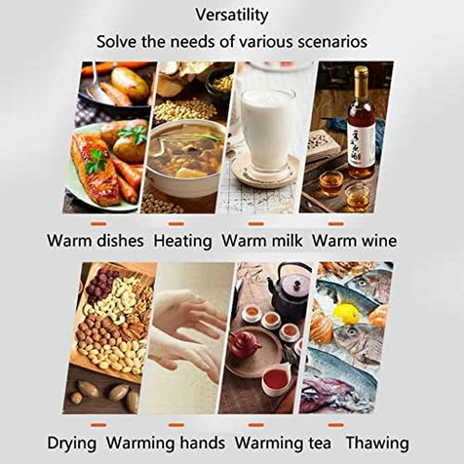 Electric Food Warmer Plate, Electric Warming Tray Food Warmer with Adjustable Temperature Control Warming Serving Tray Food Hot Plates Warmer Hot Plate Keep Food Warm for Buffets Home Dinners