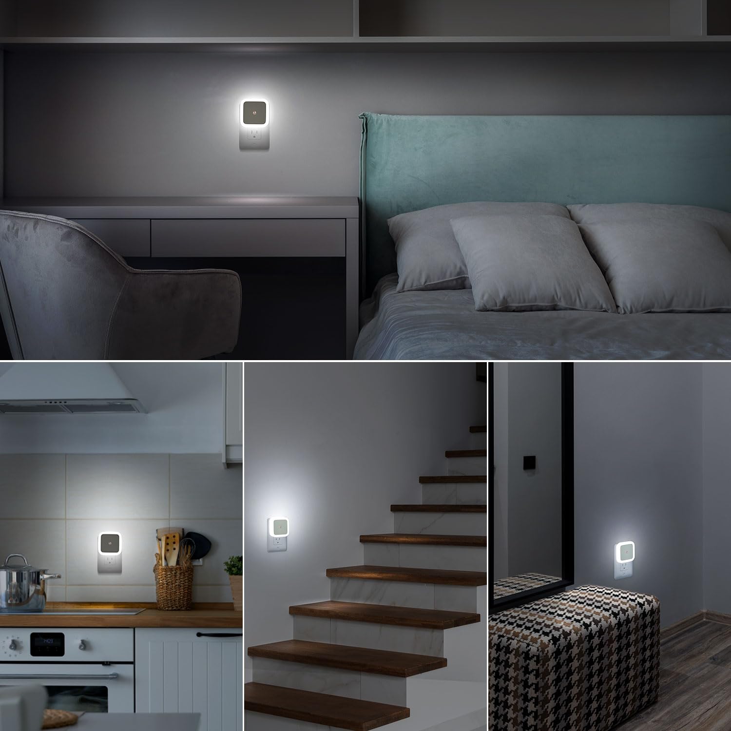 Sujeet Night Light, Night Lights Plug into Wall [4 Pack], Nightlight Led Night Light for Adults, Plug in Night Light for Adults Bedroom Cool White