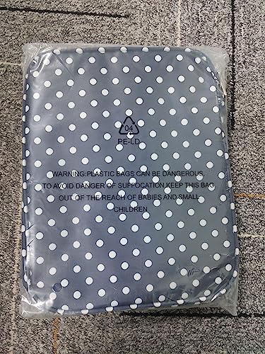 Narwey Travel Makeup Bag with Brush Compartments,Portable Cosmetic Bag,Make up Bag Makeup Organizer Case with Brush Storage for Women(Blue Polka Dot)