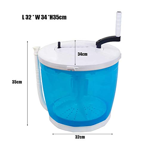 Portable Manual Non-Electric Washing Machine and Clothes Spin Dryer, Crank Handle Counter Top Washer/Dryer for Camping, RV's,Apartments