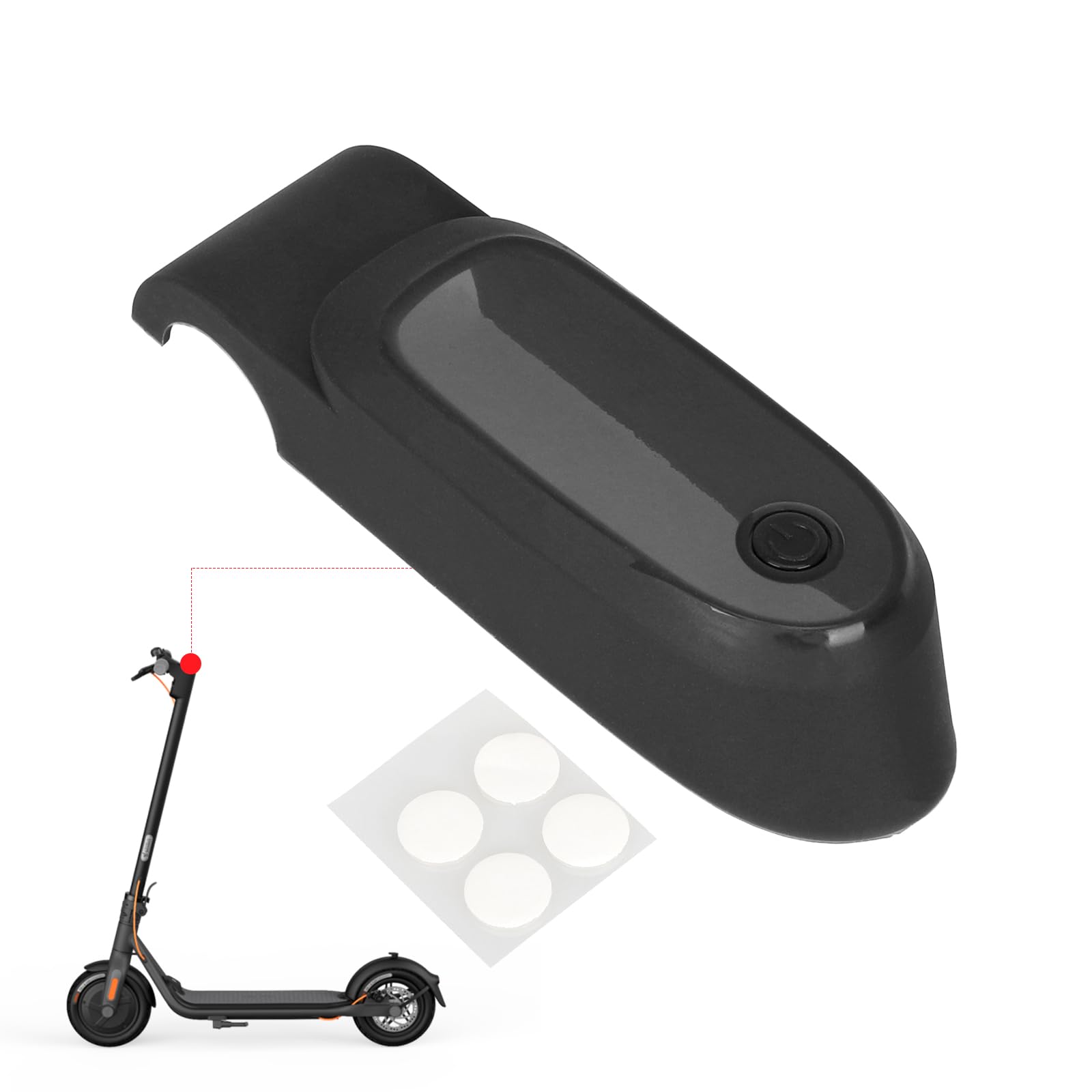 LUCK4U Waterproof Dashboard Cover Shell for Ninebot Scooter Silicone Protective Case Accessories for Segway Ninebot F20 F25 F30 F40 Electric Scooter black