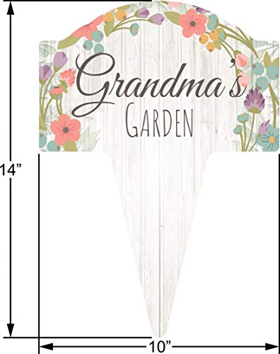 MRC Wood Products Personalized Mother's Day Floral Print Aluminum Garden or Yard Sign 10x14