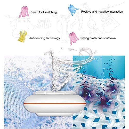 Mini USB Ultrasonic Turbine Spin Dryer Laundry Washer Portable Washing Machine,Travel Washing Device Machine for Clothes,Vegetable Fruit, Underwear,Socks,Glasses LLWS4895-Black