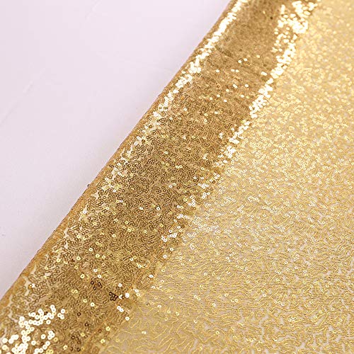 Trlyc Sequin Curtains Backdrops Glitter Gold Backdrop 2 Panels 2FTx8FT