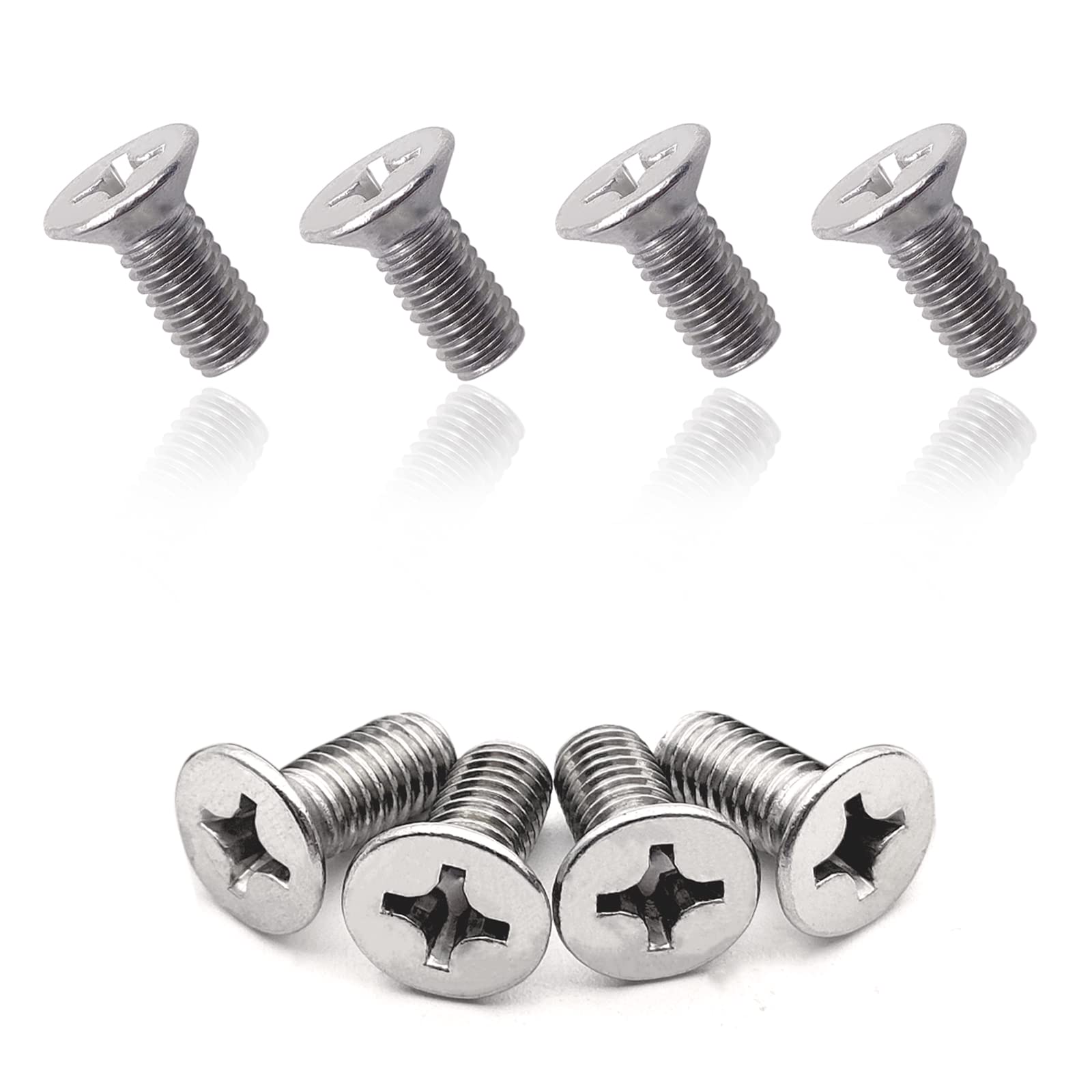 4pcs Stainless Steel Brake Disc Rotor Screws 93600-06014-0H- Compatible With Honda, Acura, Hyundai and Kia Models, Stainless Steel Retaining Screws for Front and Rear
