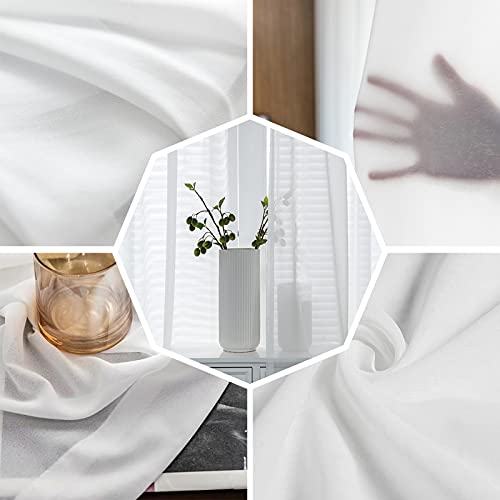 Chiffon Sheer Curtains & Drapes 96 Inch Long, Lightweight Breathable Voile Window Curtain Panels Turquoise Green Marble with Gold Glitter Splatter Curtains Backdrop Drapes for Livingroom Wedding