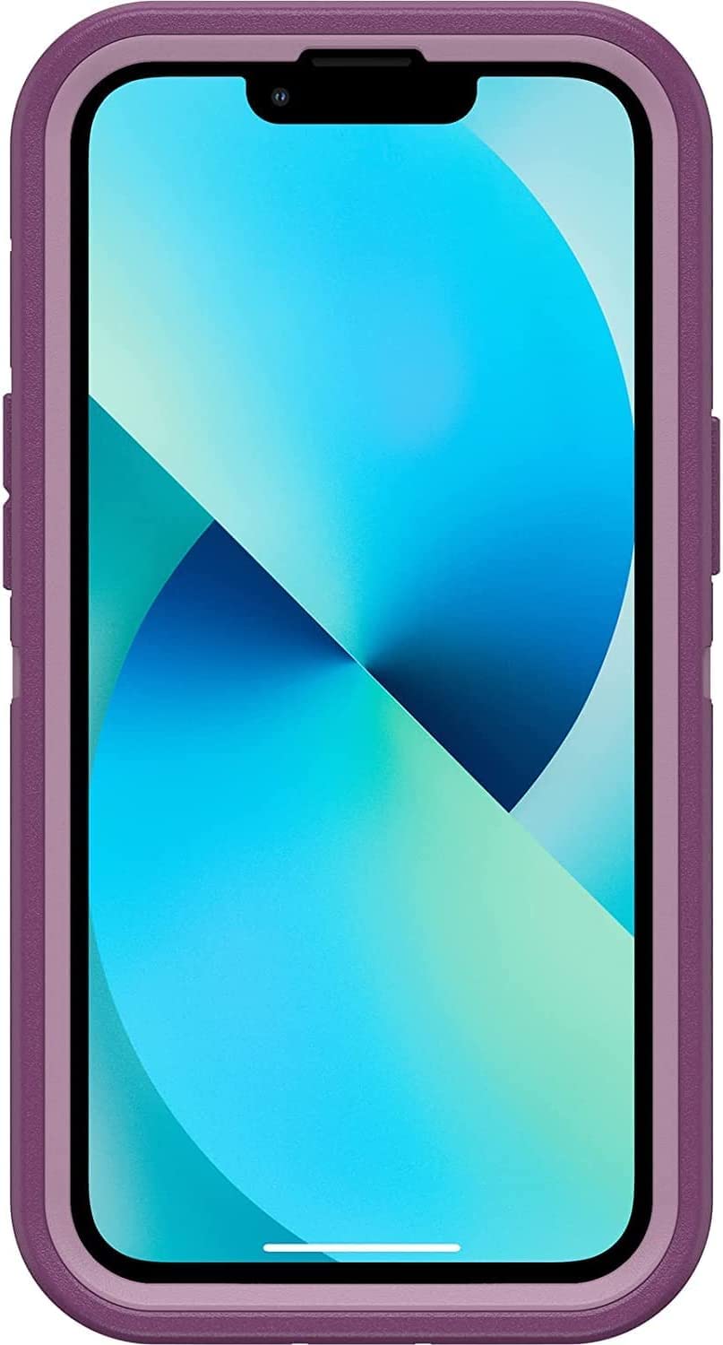 OtterBox Defender Series Screenless Edition Case for iPhone 13 Mini & iPhone 12 Mini (Only) - Holster Clip Included - Microbial Defense Protection - Non-Retail Packaging - Happy Purple