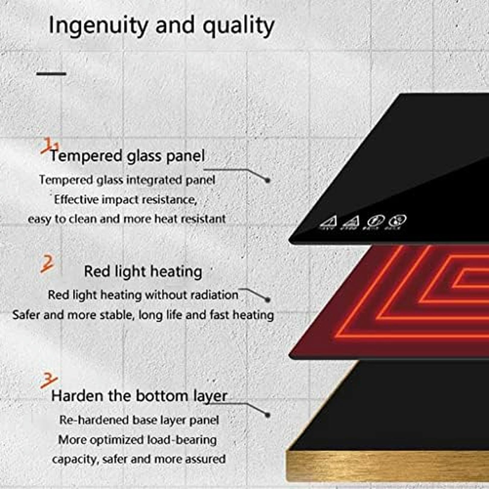 Electric Food Warmer Plate, Electric Warming Tray Serving Tray Food Multifunctional Hotplates Warmer Hot Plate with Adjustable Temperature Control Keep Food Warm for Buffets Home Dinners