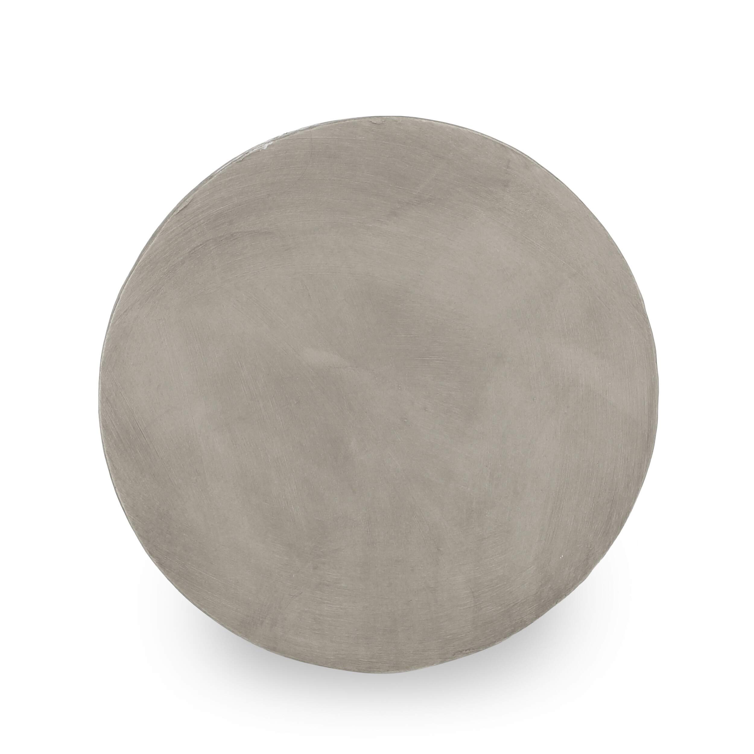 Outdoor Contemporary Lightweight Concrete Accent Side Table by - 15.75" w X 15.75" d 18.00" h Off/White Modern Round