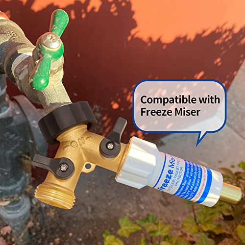 AUTOMAN Hose Splitter 2 Way | Brass Garden Hose Splitter | 100% Rustproof Water Hose Splitter with Adjustable Flow Valves | Seamless Design & 2 Extra Rubber Washers | 3/4" Y Connector Hose Adapter.