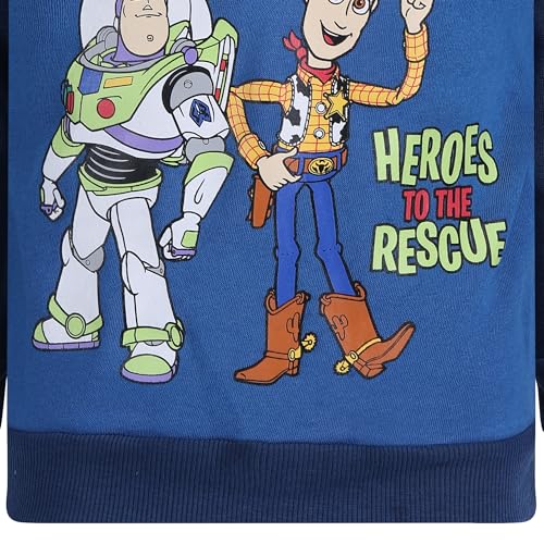 Disney Toy Story Boys Half Zip Up Hoodie for Toddler and Little Kids – Blue/Navy