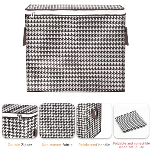 6 Pack Foldable Large Capacity Clothes Storage Bag Organizer for Comforters, Blankets, Bedding, Foldable with Sturdy Zipper and Handle 100L