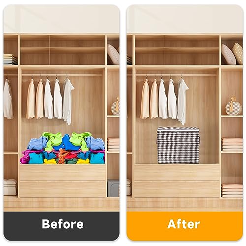 6 Pack Foldable Large Capacity Clothes Storage Bag Organizer for Comforters, Blankets, Bedding, Foldable with Sturdy Zipper and Handle 100L