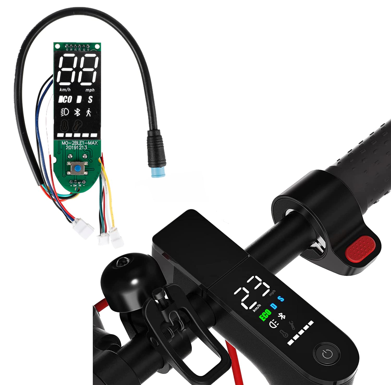 RidTianTek Scooter Dashboard Circuit Board for Segway Ninebot F20 F25 F30 F40, Bluetooth Board Screen Motherboard Panel for Electric Scooter Accessories