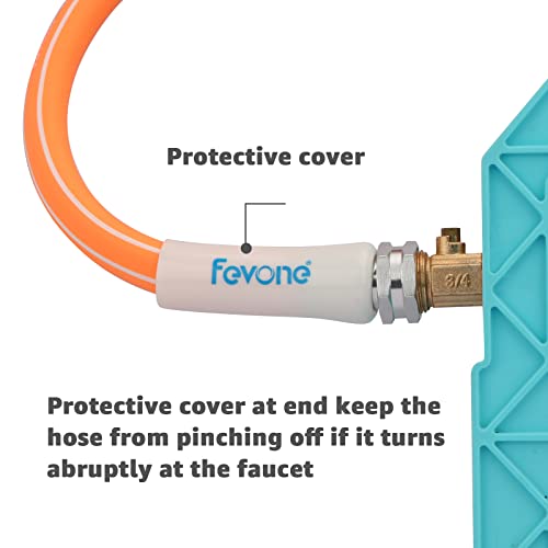 Fevone Garden Hose 25ft Heavy Duty Water Hose 5/8 Garden Hose 25 feet Flexible Garden Hose, Lawn & Garden Watering Equipment, 3/4 Solid Fittings, Drinking Water Safe