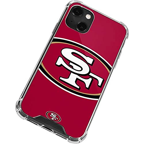 Skinit Clear Phone Case Compatible with iPhone 13 Mini - Officially Licensed NFL San Francisco 49ers Large Logo Design