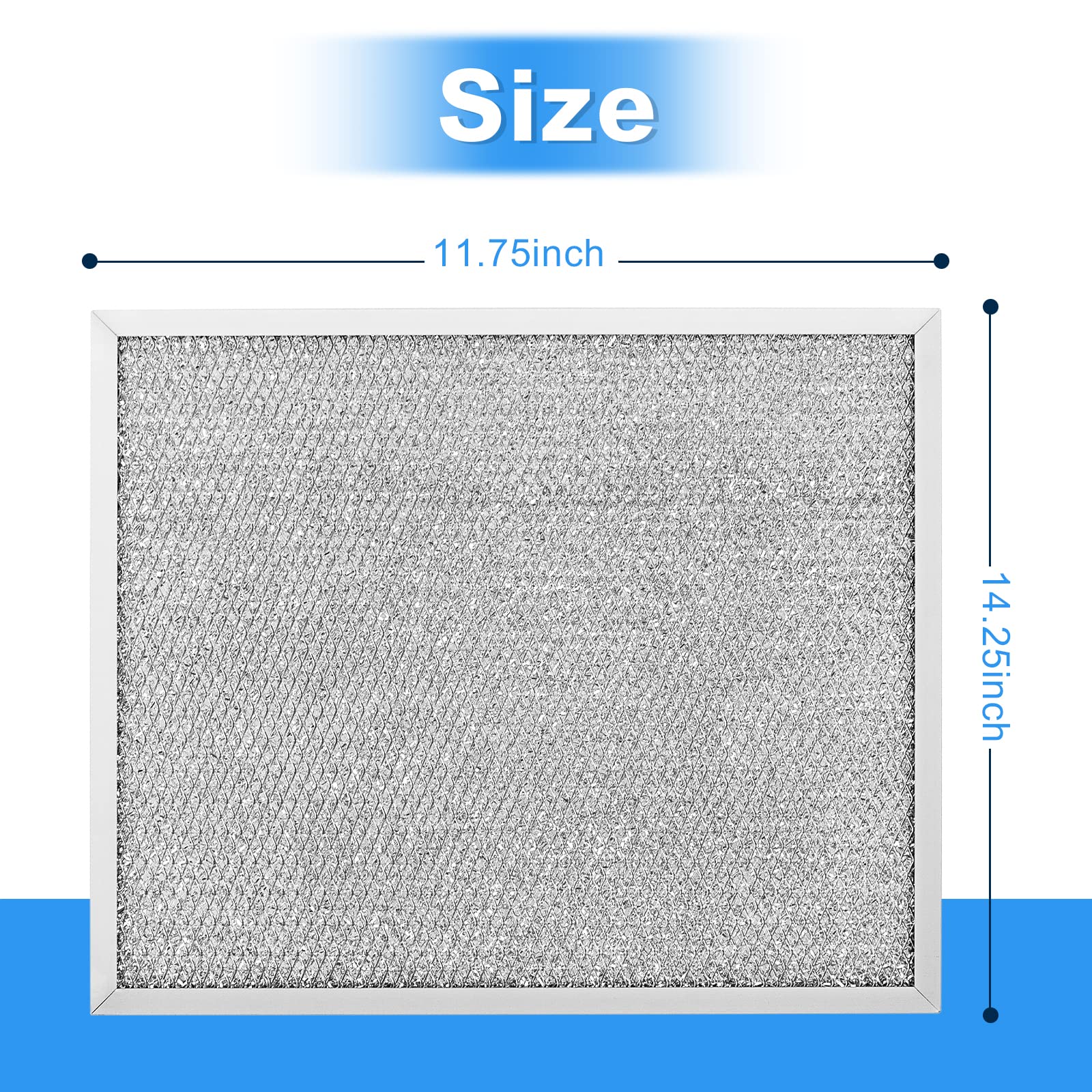 Range Hood Filter Replacement for Broan Model BPS1FA30, 99010299-11-3/4" X 14-1/4" X 3/8" for NuTone Allure WS1 QS2 and Broan QS1 30" Range Hoods (2-Pack)