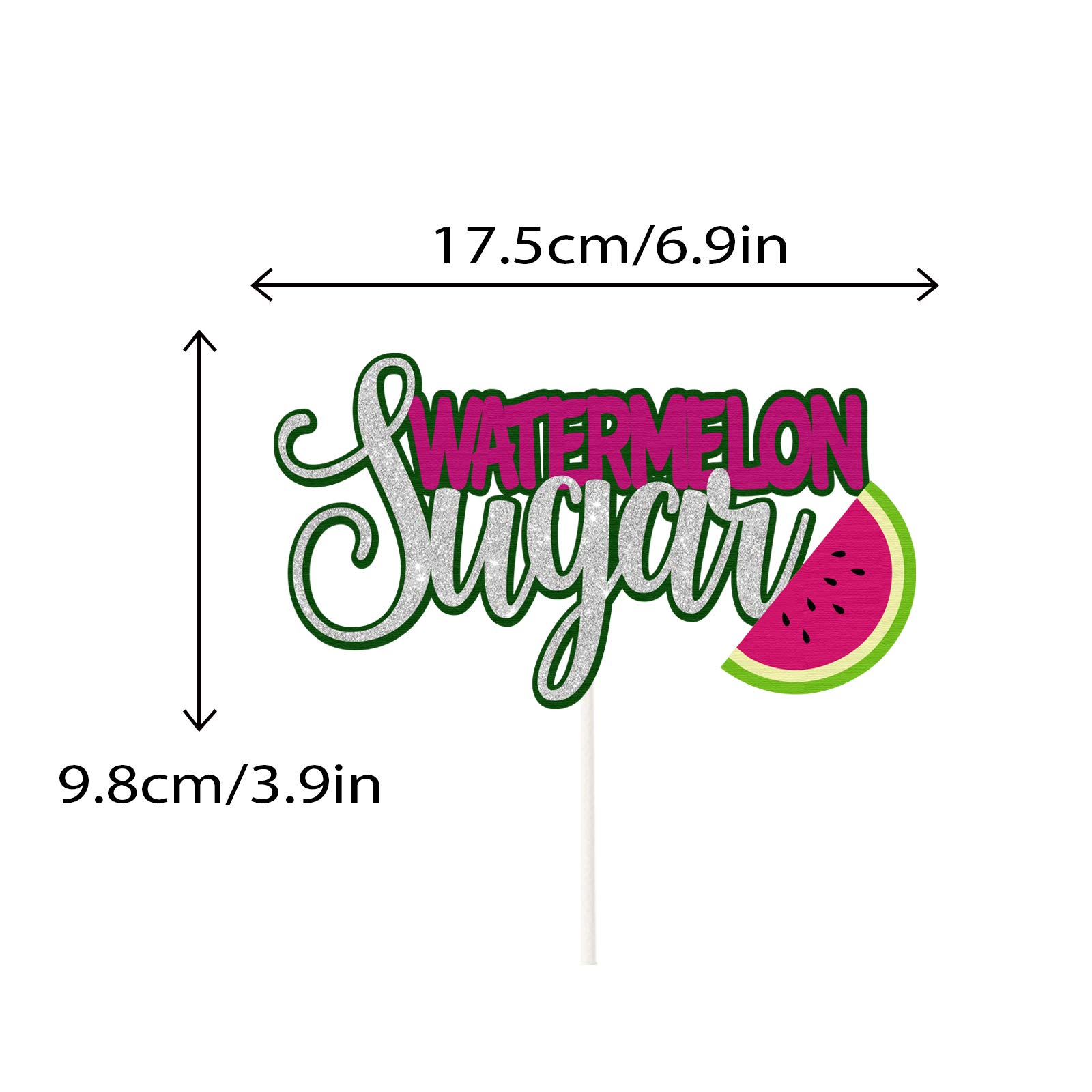 Watermelon Sugar cake topper, Summer Tutti Frutti Birthday Cake Decor, Happy Birthday Hawaiian Kids Party Decorations