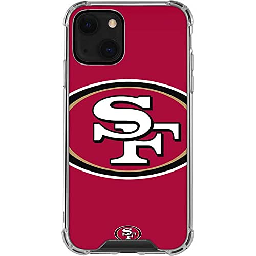 Skinit Clear Phone Case Compatible with iPhone 13 Mini - Officially Licensed NFL San Francisco 49ers Large Logo Design