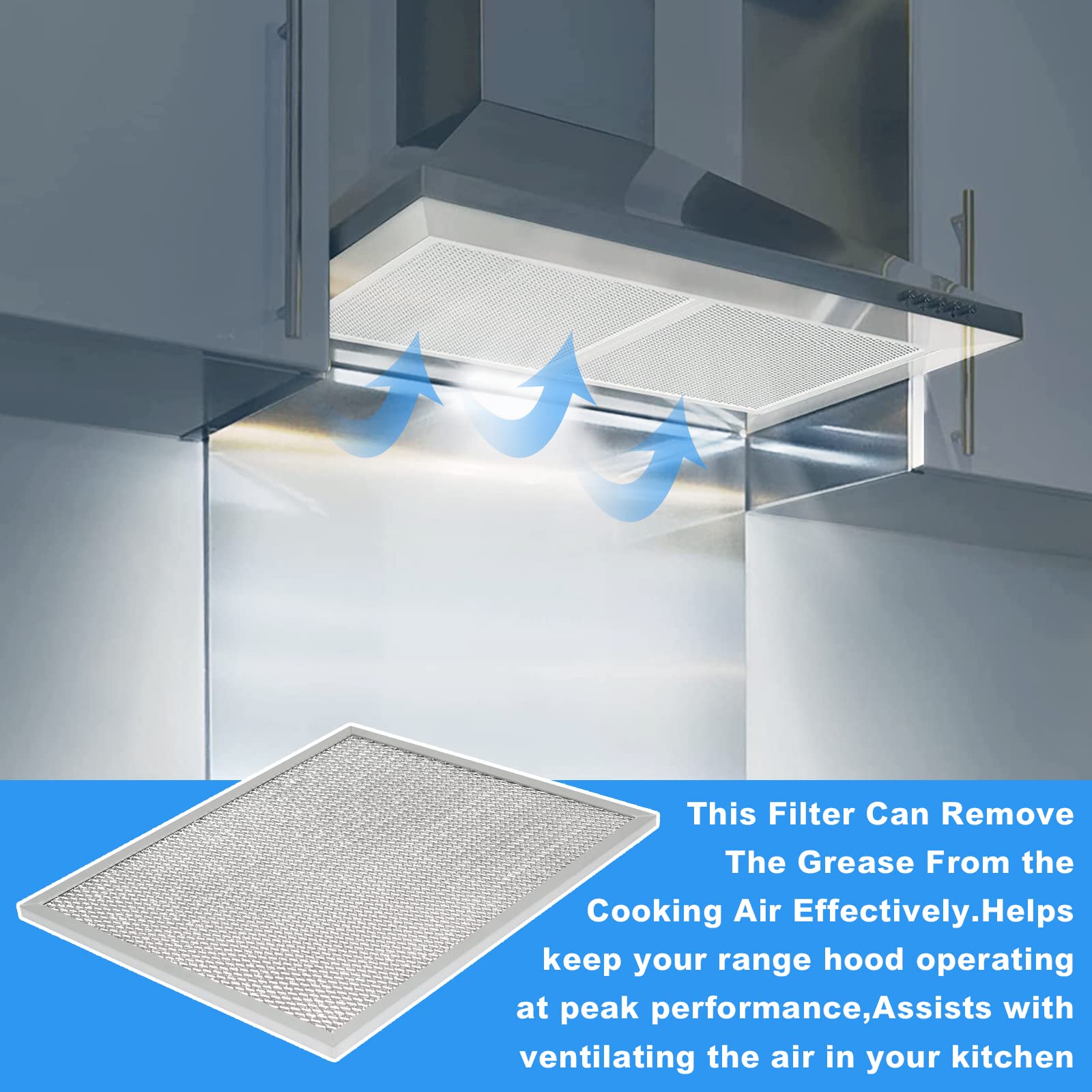 Range Hood Filter Replacement for Broan Model BPS1FA30, 99010299-11-3/4" X 14-1/4" X 3/8" for NuTone Allure WS1 QS2 and Broan QS1 30" Range Hoods (2-Pack)