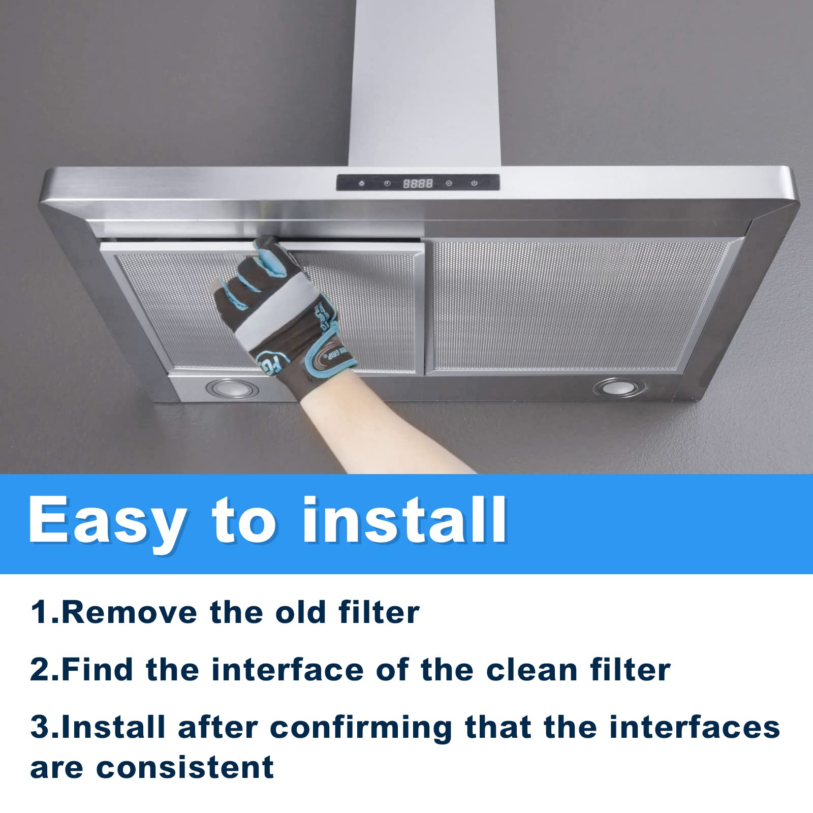 Range Hood Filter Replacement for Broan Model BPS1FA30, 99010299-11-3/4" X 14-1/4" X 3/8" for NuTone Allure WS1 QS2 and Broan QS1 30" Range Hoods (2-Pack)