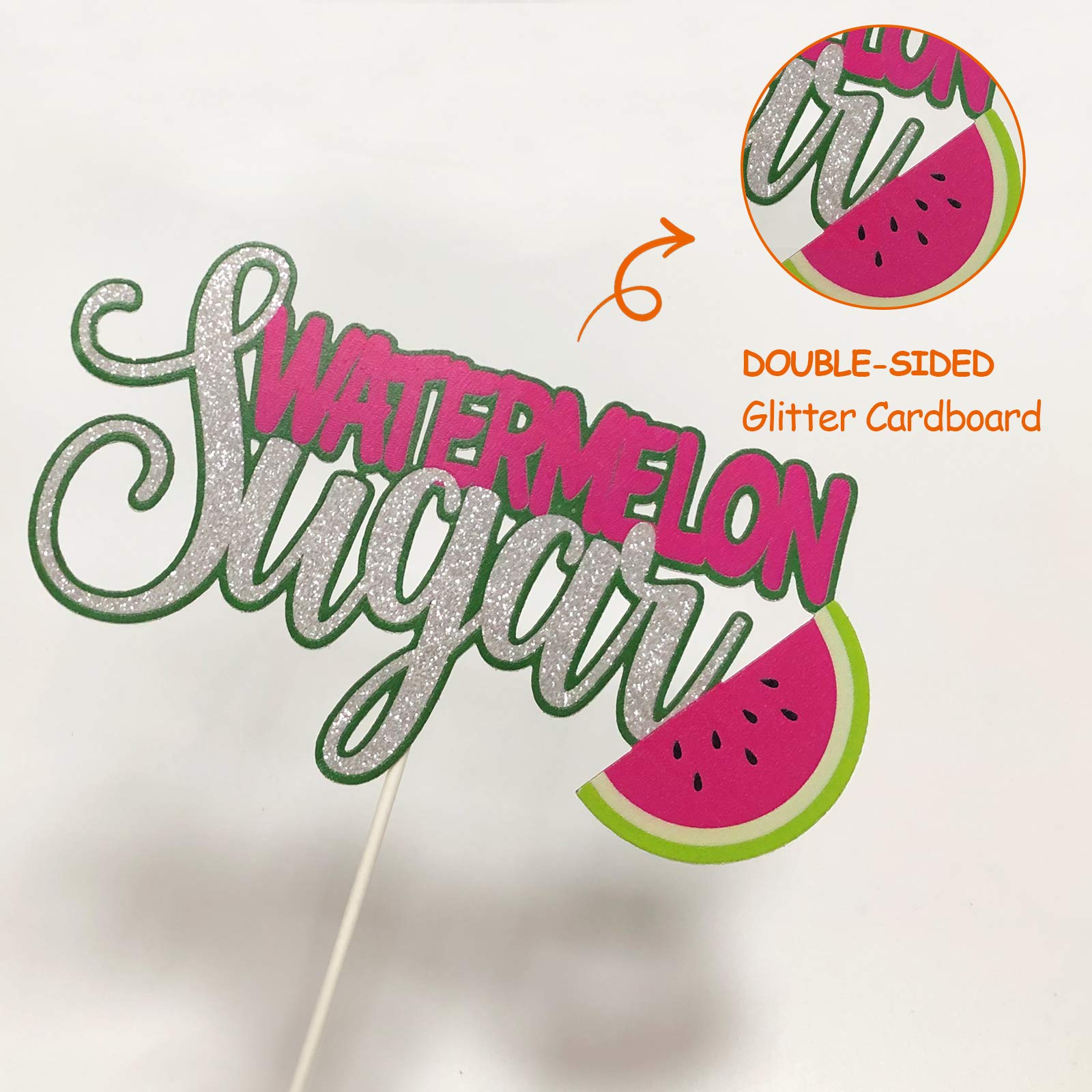 Watermelon Sugar cake topper, Summer Tutti Frutti Birthday Cake Decor, Happy Birthday Hawaiian Kids Party Decorations