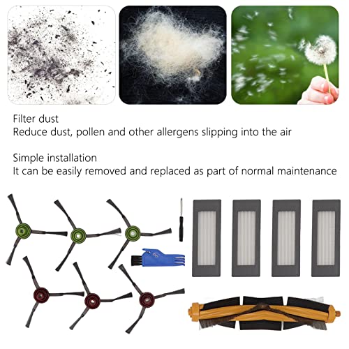 Sweeper Replacement Parts, Sweeper Brush Filter Accessories Main Brush Side Brush Filter Screwdriver Kit Compatible With Yeedi VAC VACmax VAC Station