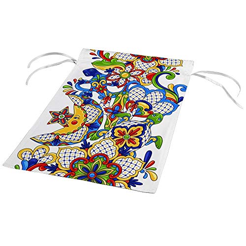 ZHIMI Mexican Traditional Talavera Pattern Moon Garden Flag Vertical Double Sided Yard Flag Polyester Banner Holidays Outdoor Decoration 12X18 inch