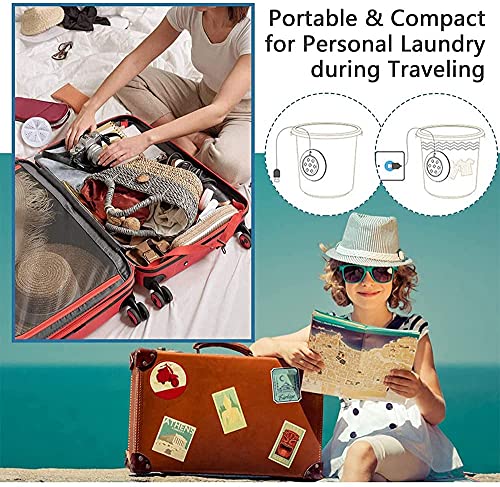 Mini Washing Machine Portable Turbine Washer,Portable mini washing machine, Portable Washing Machine with USB for Travel Business Trip or College Rooms (No remote control)