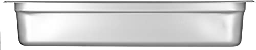 Carlisle FoodService Products Durapan Full-Size Steam Table Pan for Catering, Buffets, Restaurants, Stainless Steel, 4 Inches Deep, Silver, (Pack of 6)