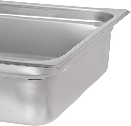 Carlisle FoodService Products Durapan Full-Size Steam Table Pan for Catering, Buffets, Restaurants, Stainless Steel, 4 Inches Deep, Silver, (Pack of 6)