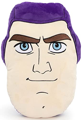Jay Franco Disney Pixar Lightyear Buzz Lightyear Shaped Decorative Pillow - Kids Super Soft Throw Plush Pillow - Measures 15 Inches (Official Disney Pixar Product)
