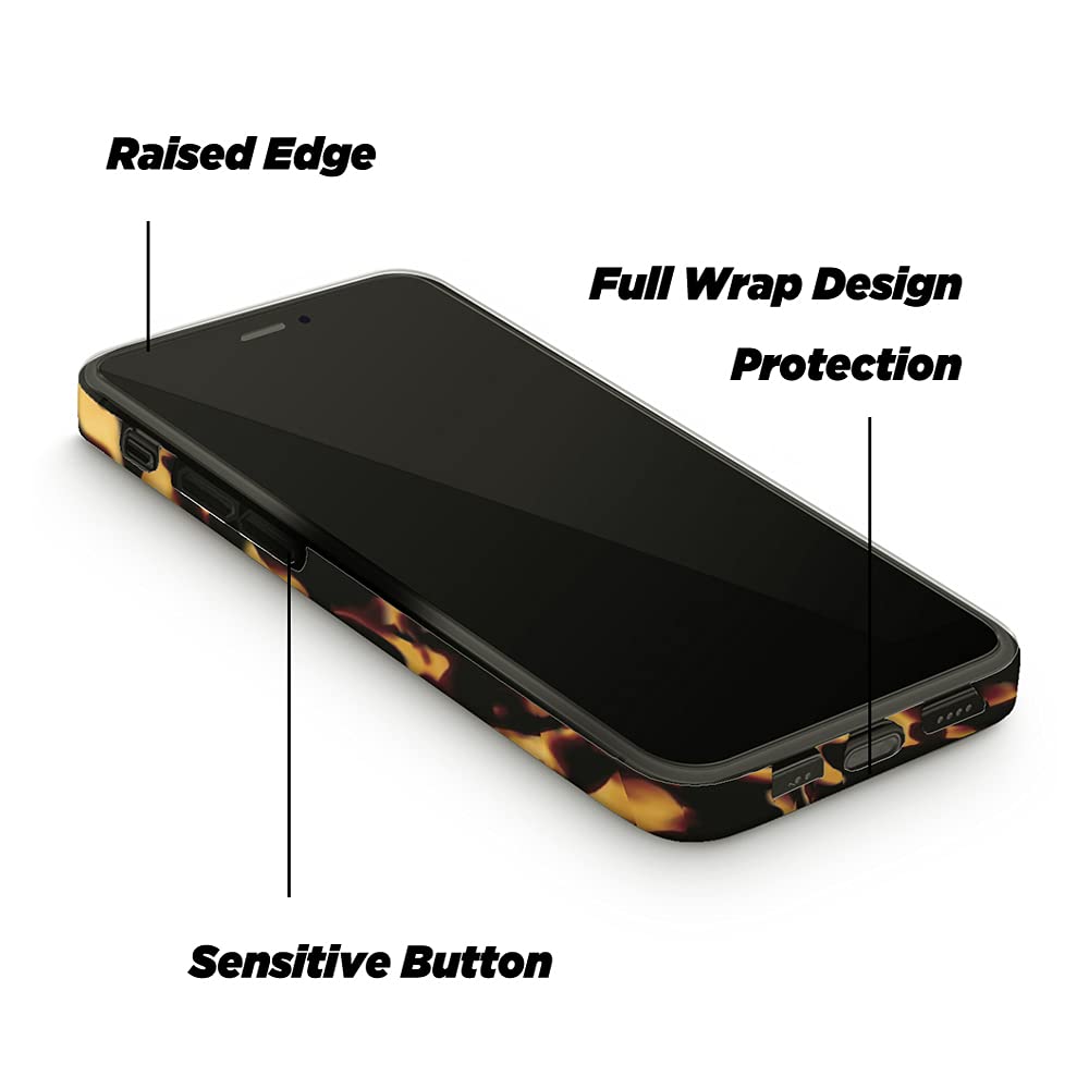 uCOLOR Case Compatible with iPhone 13 Mini 5.4" 2021 Tortoise Shell Pattern Stylish Matt Hybrid Ultra Slim Soft TPU Protective Case (Tortoise Shell)