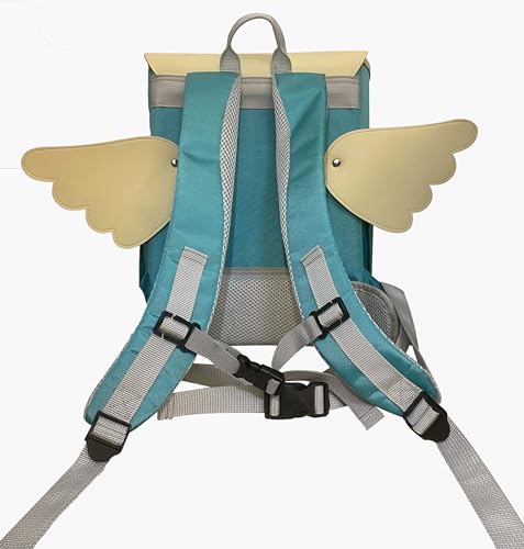 paerma Boys Backpack For School, 14 Inch, Plush With 3D Wings & Cartoon Prints, Adjustable Straps & Padded Back, Lightweight Bag for Kids, School or Travel